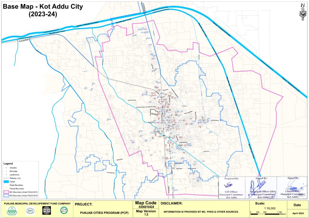 Base Map – Kot Addu City - Kotaddu